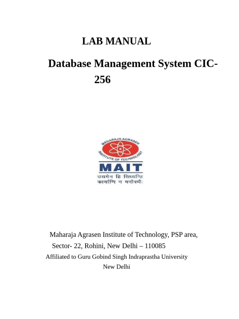 DBMS MANUAL2 (1) | PDF | Relational Database | Databases