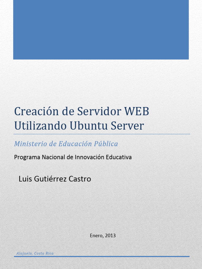 Crear Servidor Web con Ubuntu Server | PDF | Servidor HTTP Apache | Red ...