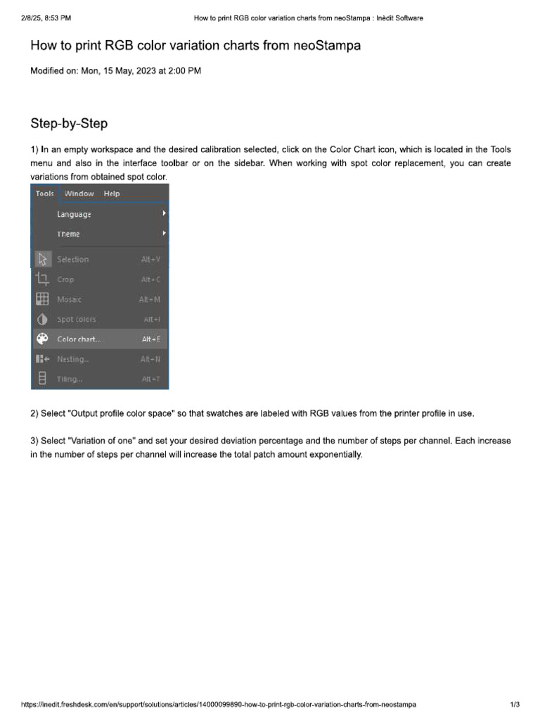 How To Print RGB Color Variation Charts | PDF