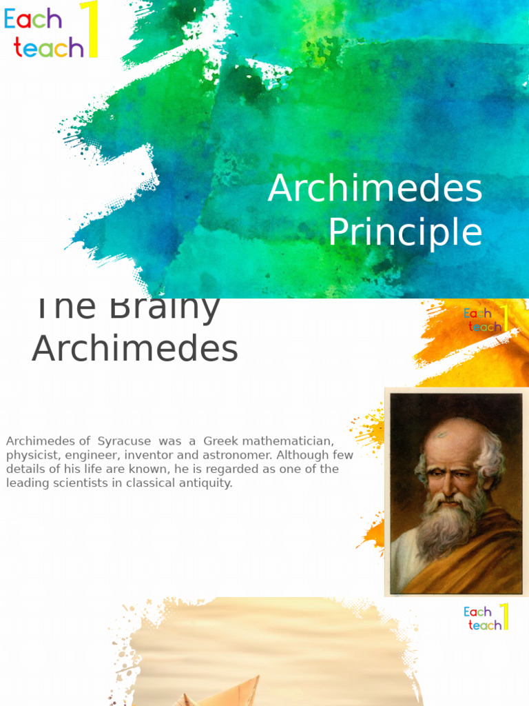 Understanding Archimedes' Principle | PDF