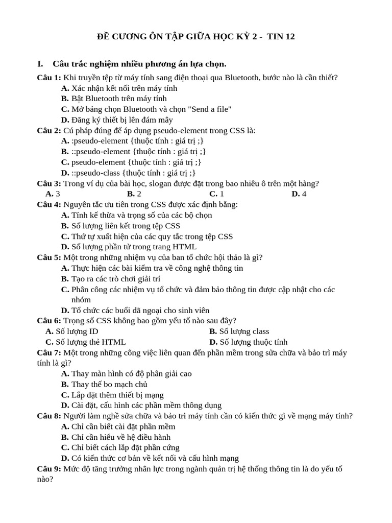 GK2 De-Cuong Tin-12 | PDF