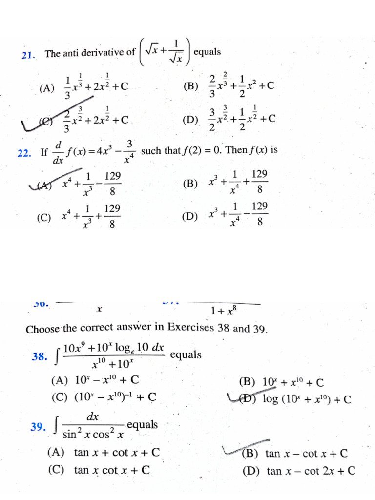 math's MCQS part 2nd | PDF