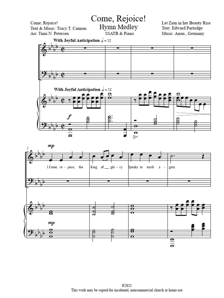 Come Rejoice Petersen Eng | PDF