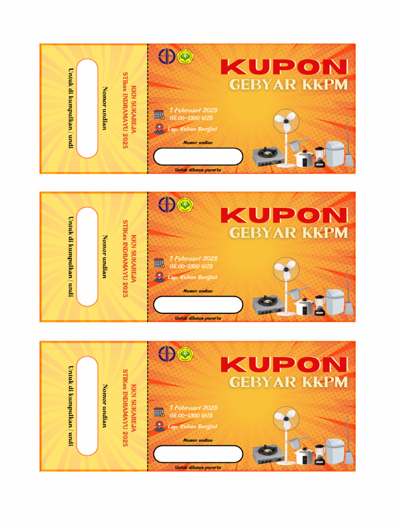 Merah Putih Simpel Kreatif Kupon 17 Agustus Semarak Belanja PDF | PDF