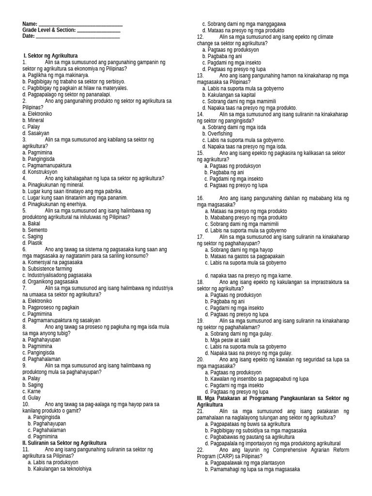 Summative Test Q4 Math 9 | PDF