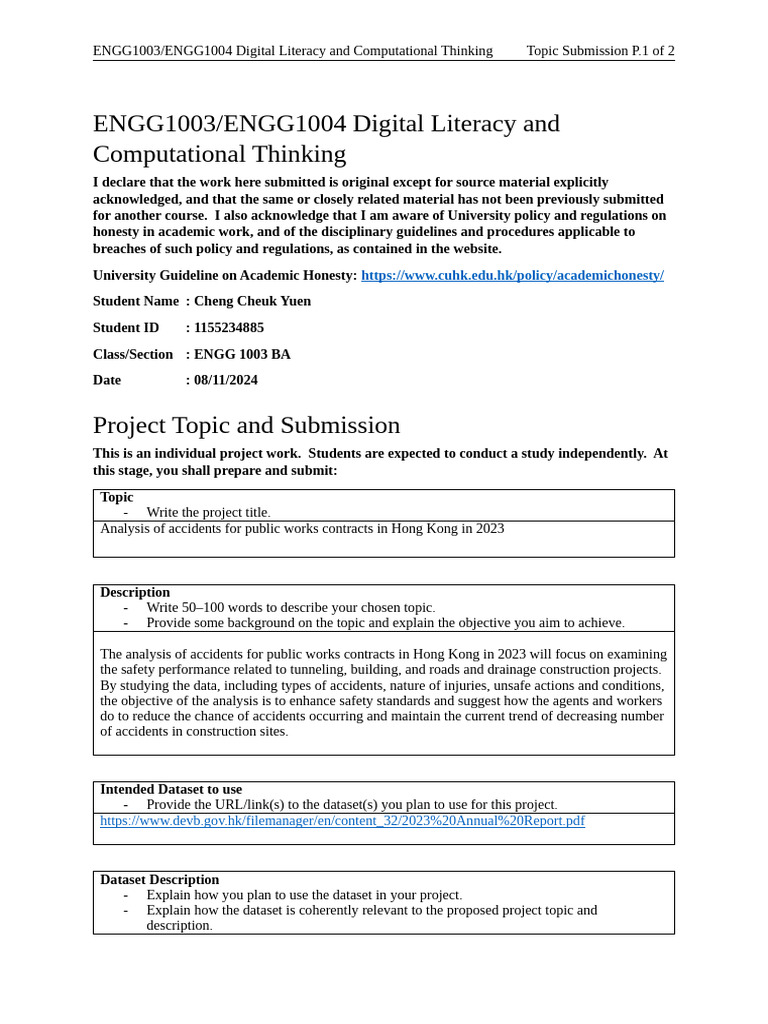 ProjectTopicDescription 2 | PDF