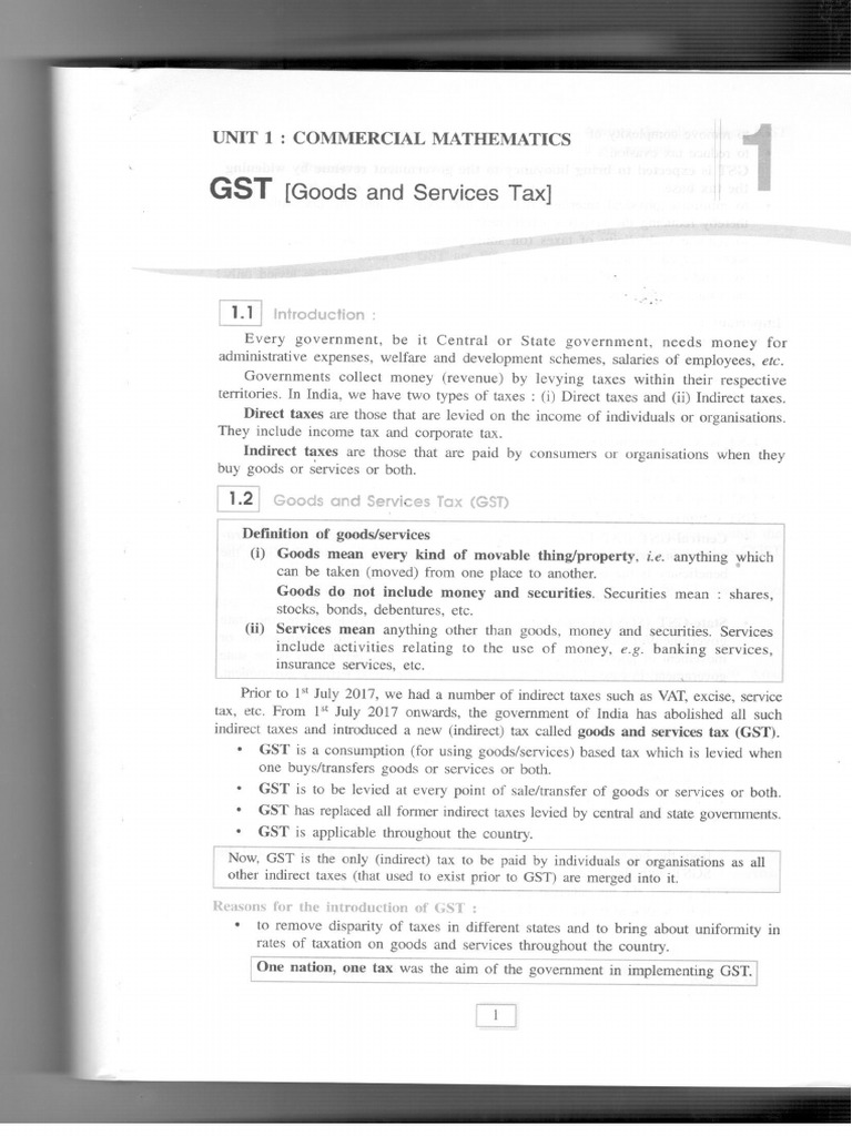 Concise Mathematics Selina Class 10 2026 Chapter 1 GST | PDF
