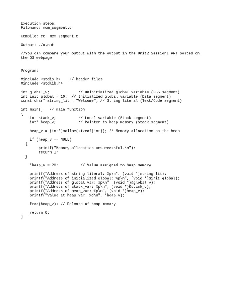 Mem - Segment Activity | PDF