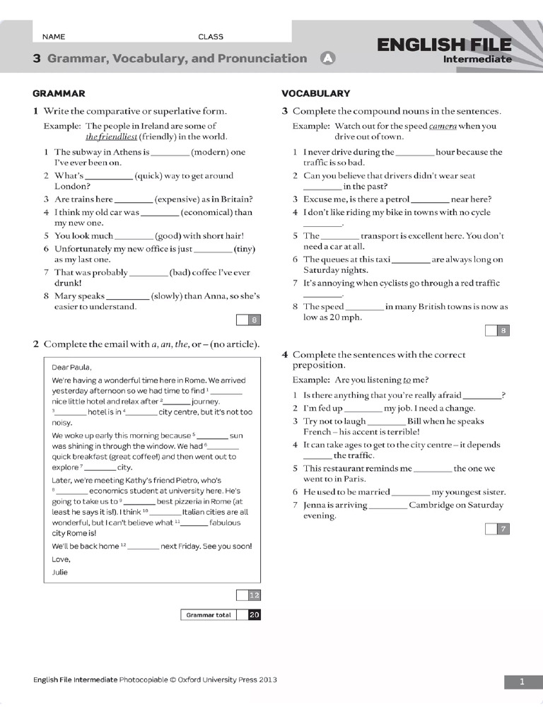EF4 Inter Test 3 | PDF