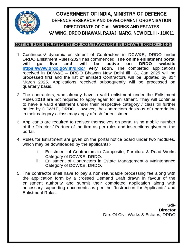 Advt Enlistment DCWE26122024 | PDF