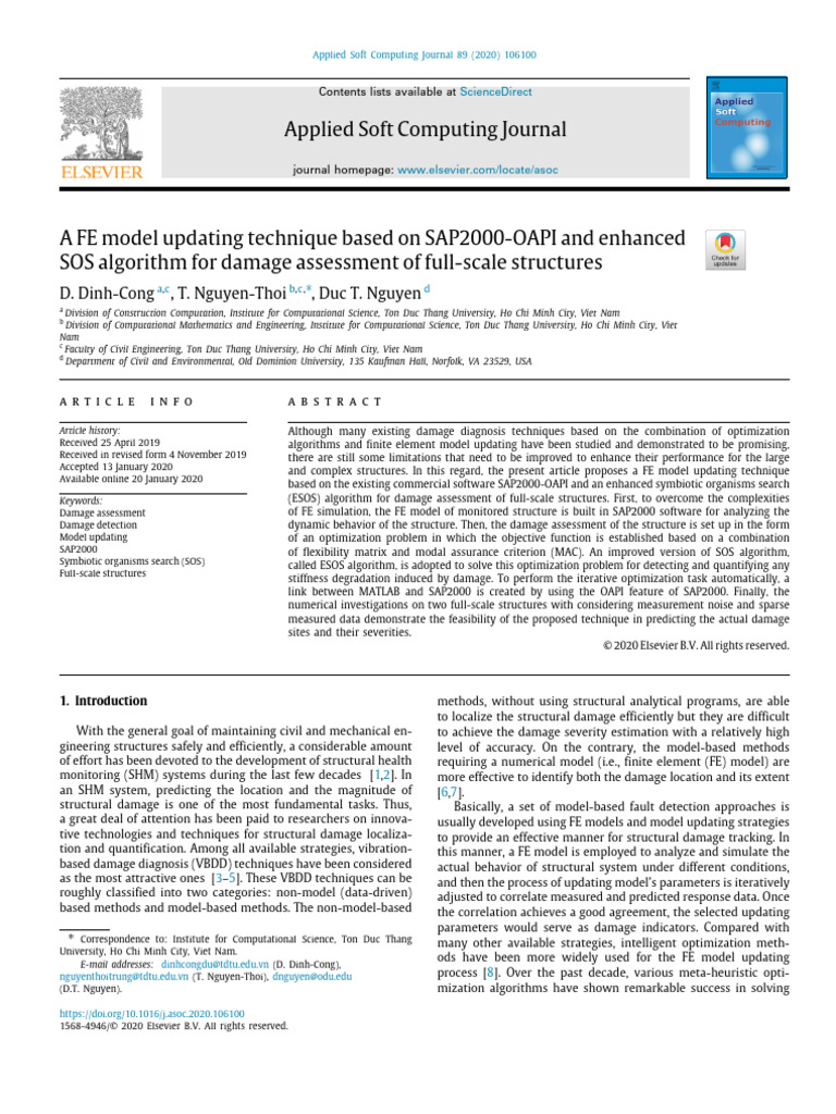 1-s2.0-S1568494620300405-main | PDF | Mathematical Optimization | Algorithms