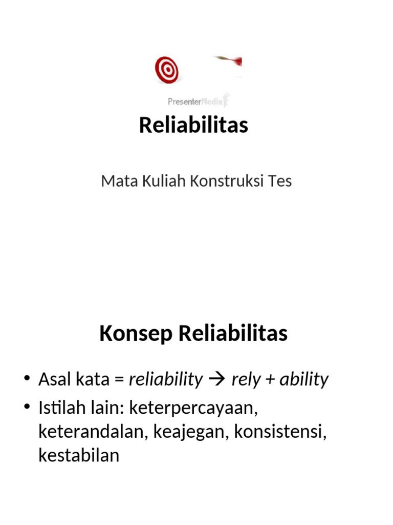 KONSTRUKSI TES Reliabilitas Spearman-Brown | PDF