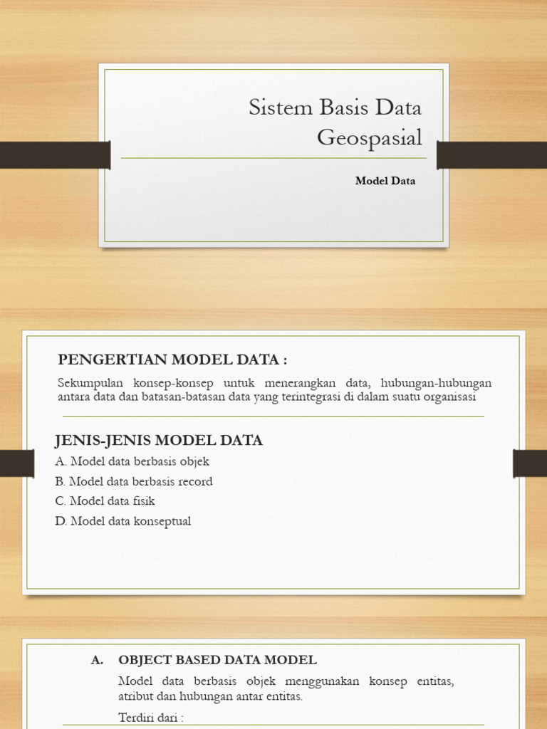 Jenis-jenis Model Data Geospasial | PDF