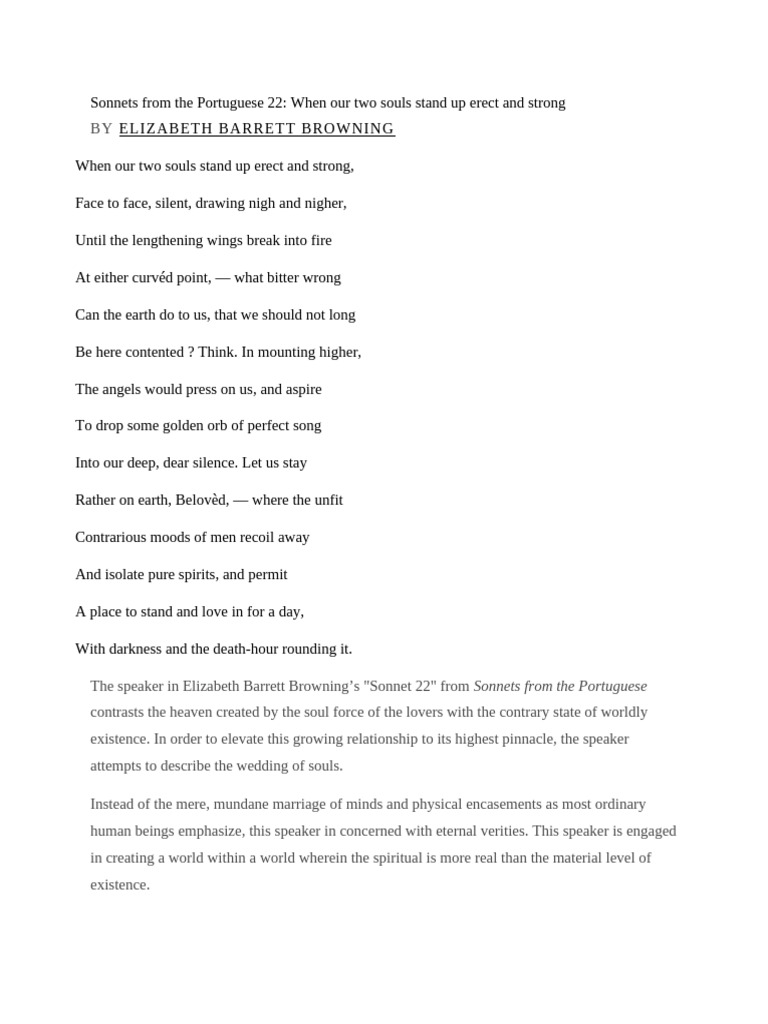sonnet 22 | PDF | Soul | Religious Belief And Doctrine