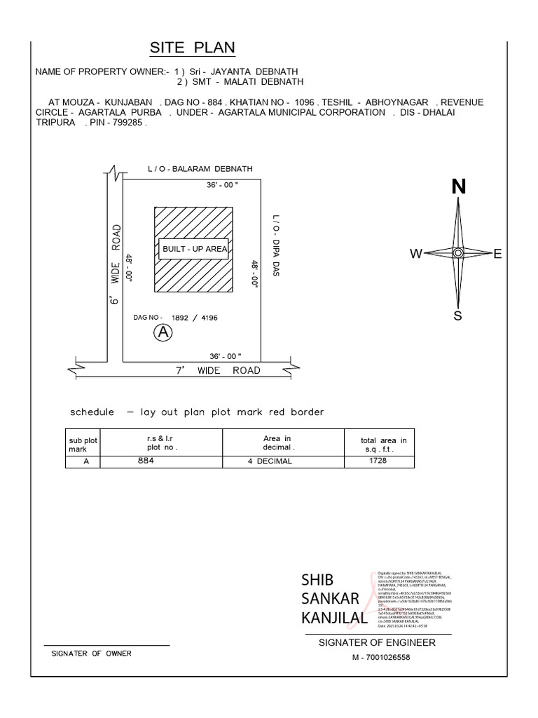 JAYANTA DEBNATH - SITE PLAN | PDF