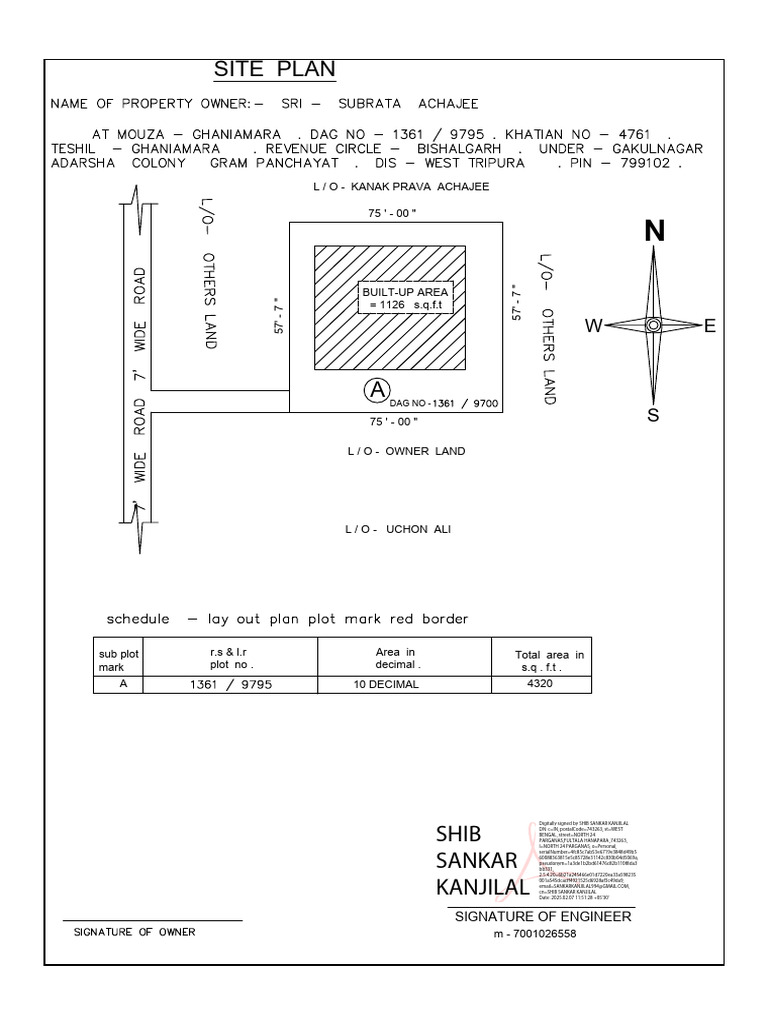 Souradip Achajee-Site Plan Final | PDF