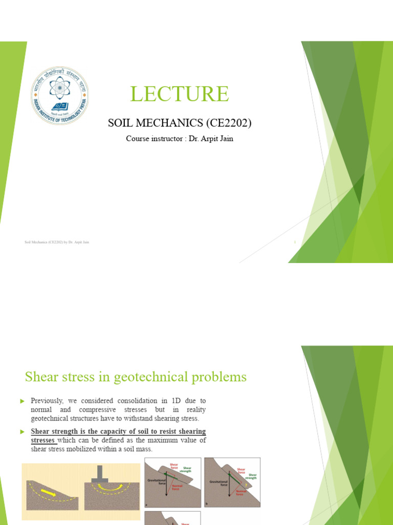 Soil Mechanics: Shear Stress Analysis | PDF | Soil Mechanics | Stress ...