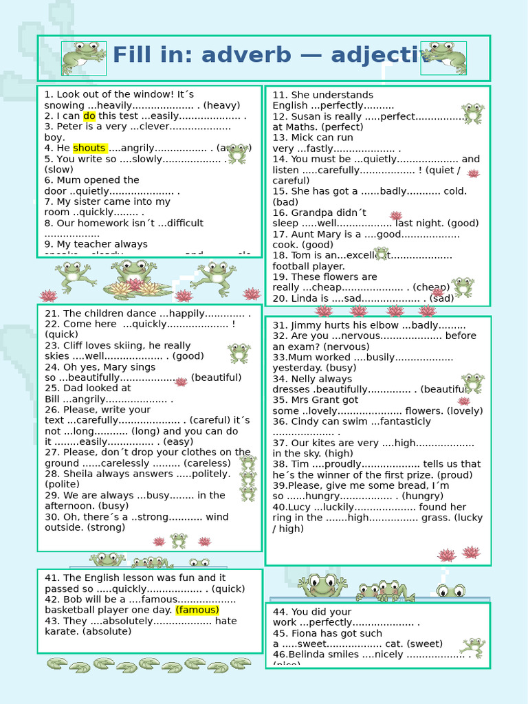 fill-in-adverb-adjective_13346 | PDF