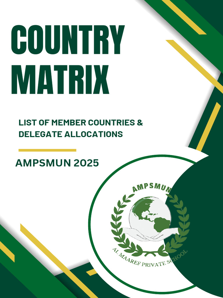 AMPSMUN 25 - UNESCO Country Matrix | PDF | International Relations ...