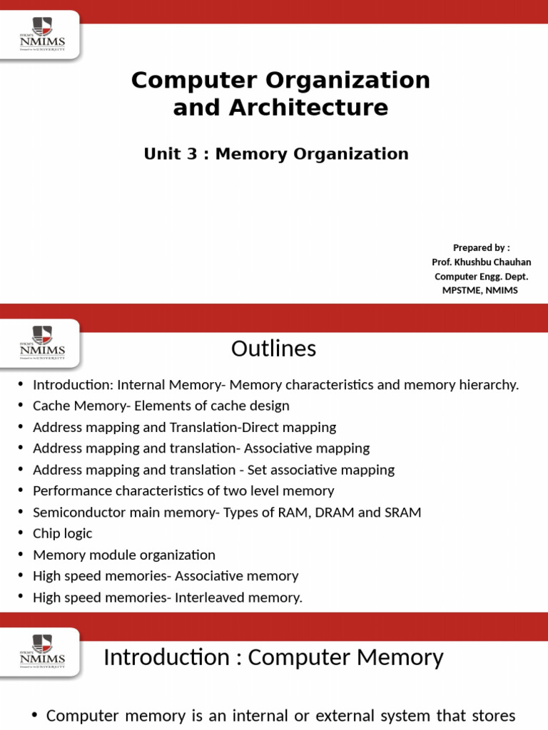 Memory Organization Lecture | PDF | Random Access Memory | Cpu Cache