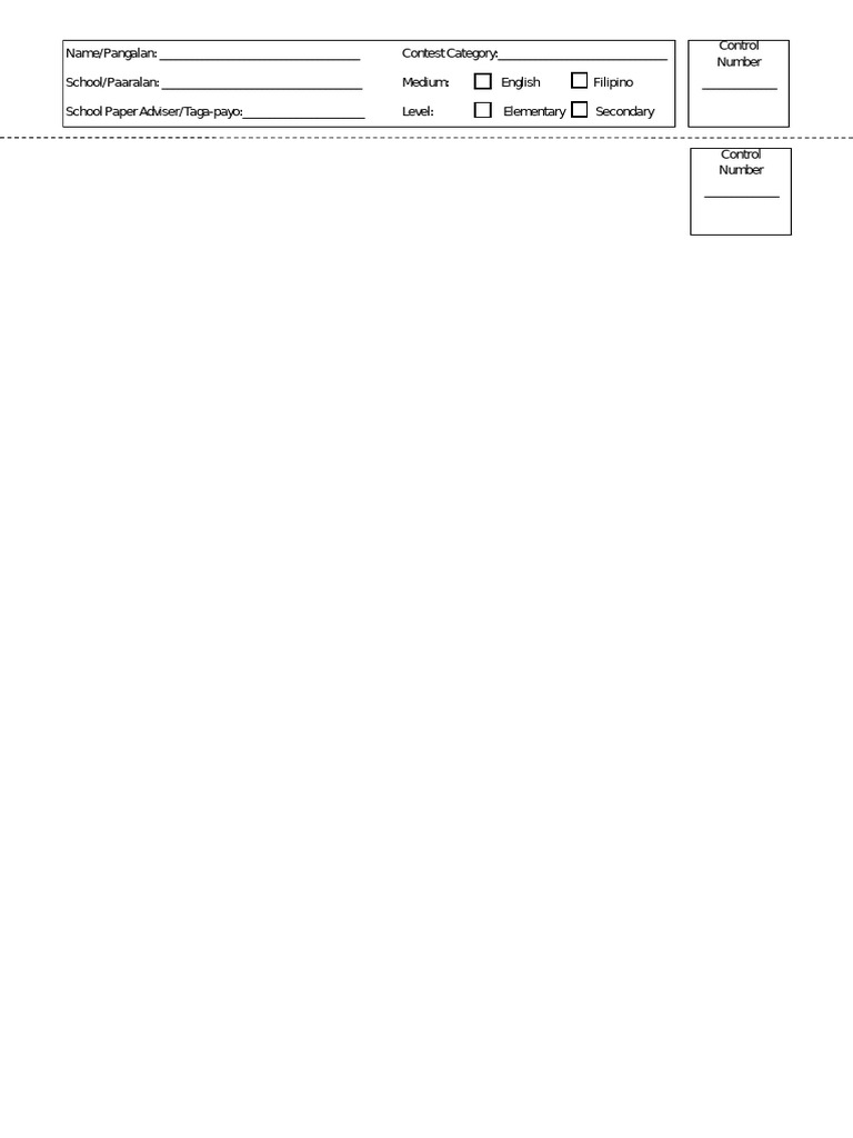 Contest Template | PDF