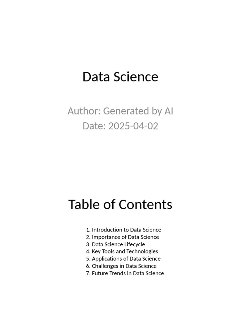 Data Science PPT | PDF