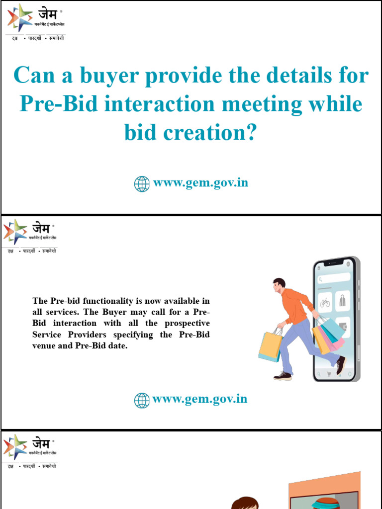 Can a Buyer Provide the Details for Pre-Bid Interaction Meeting While ...