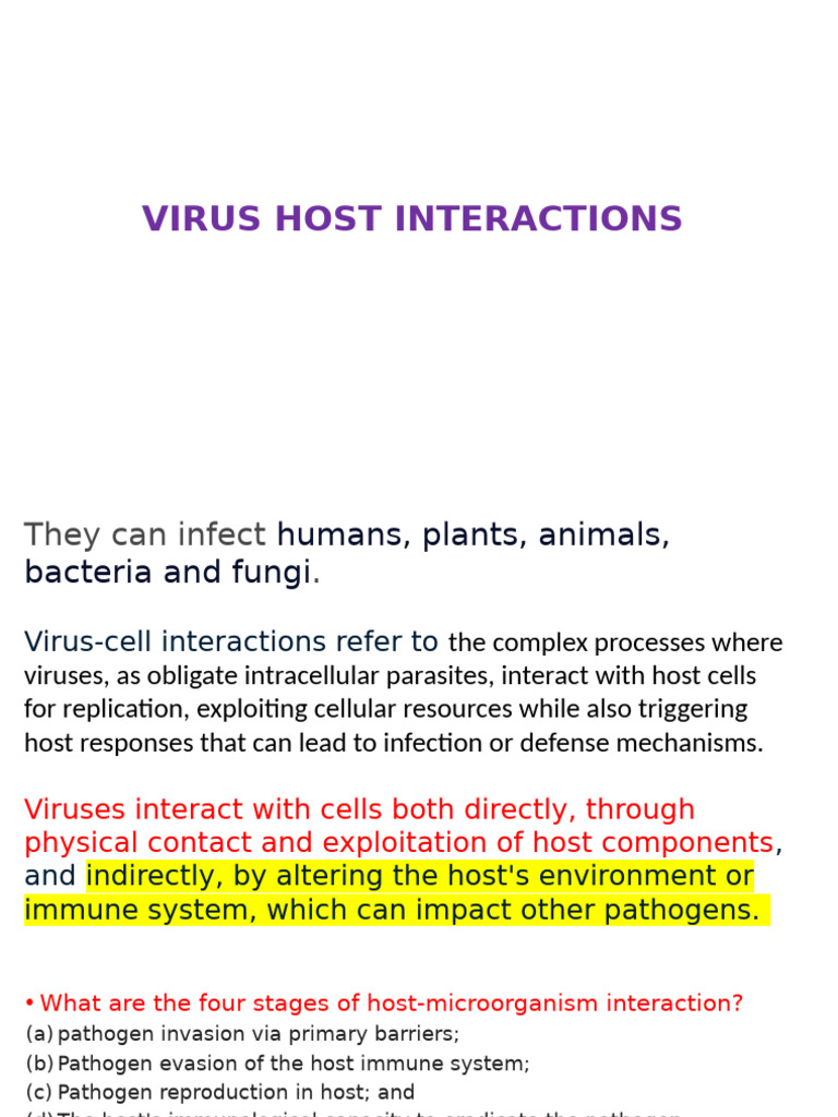 Virus-Host Interaction Dynamics | PDF | Virus | Infection