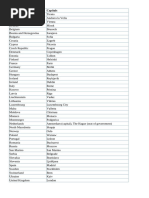 European Capitals Alphabetical List | PDF