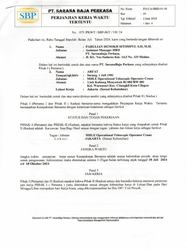 Arfat Opertor Crane | PDF