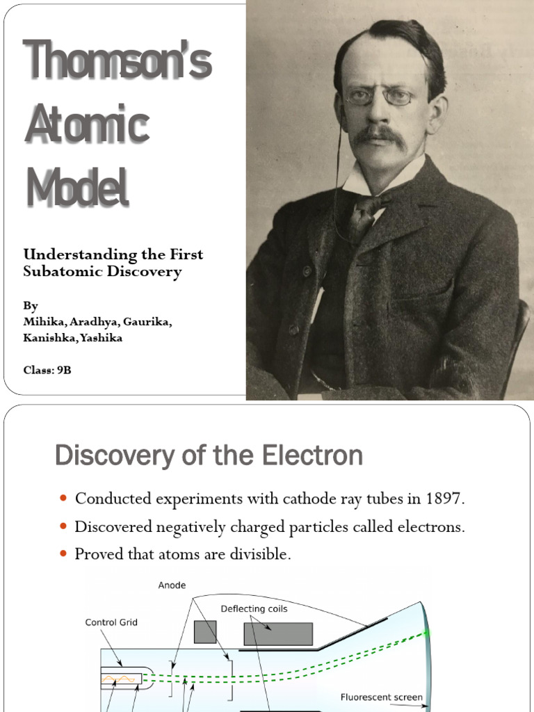Thomson's Atomic Model Explained | PDF