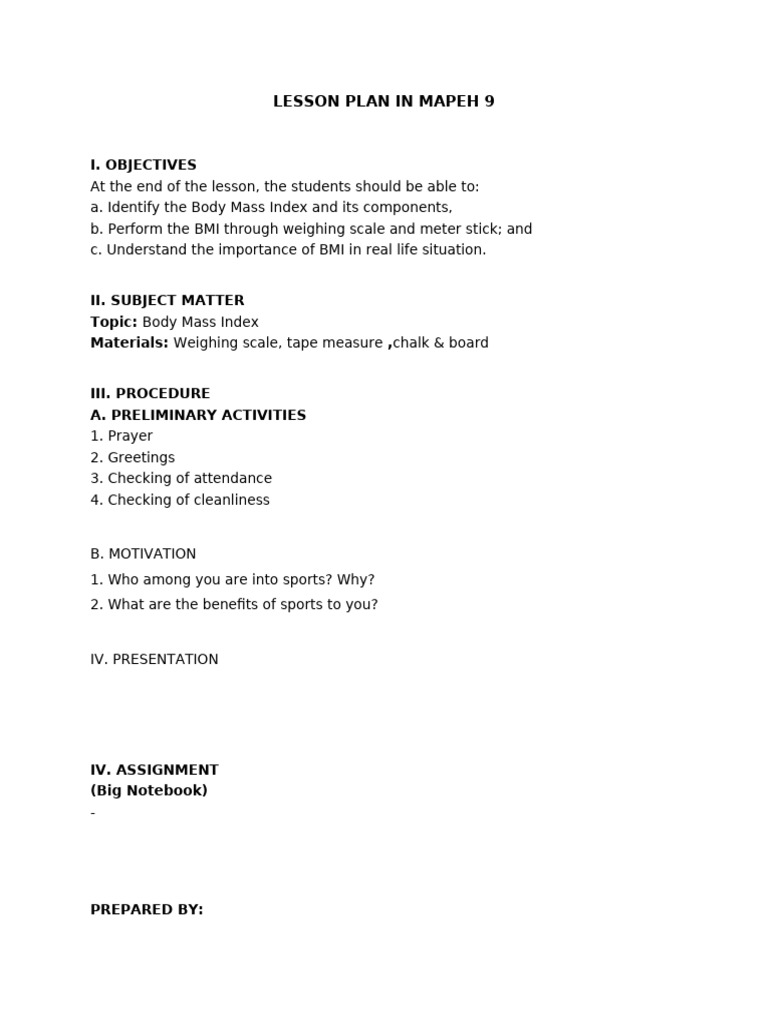 Lesson Plan In-Wps Office | PDF