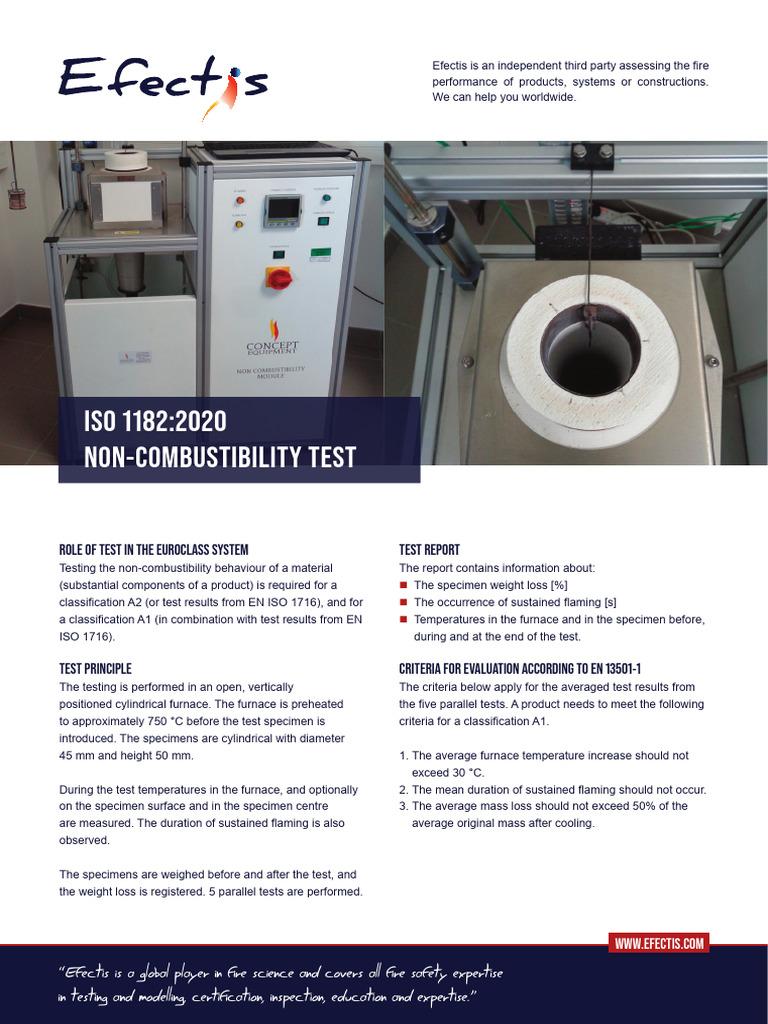 Non Combustibility ISO 1182 2020 | PDF | Pipe (Fluid Conveyance) | Thermocouple