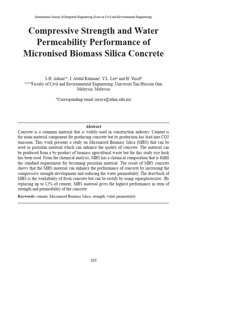 IJIE Vol 1 Issue 2 F9 | PDF | Concrete | Cement