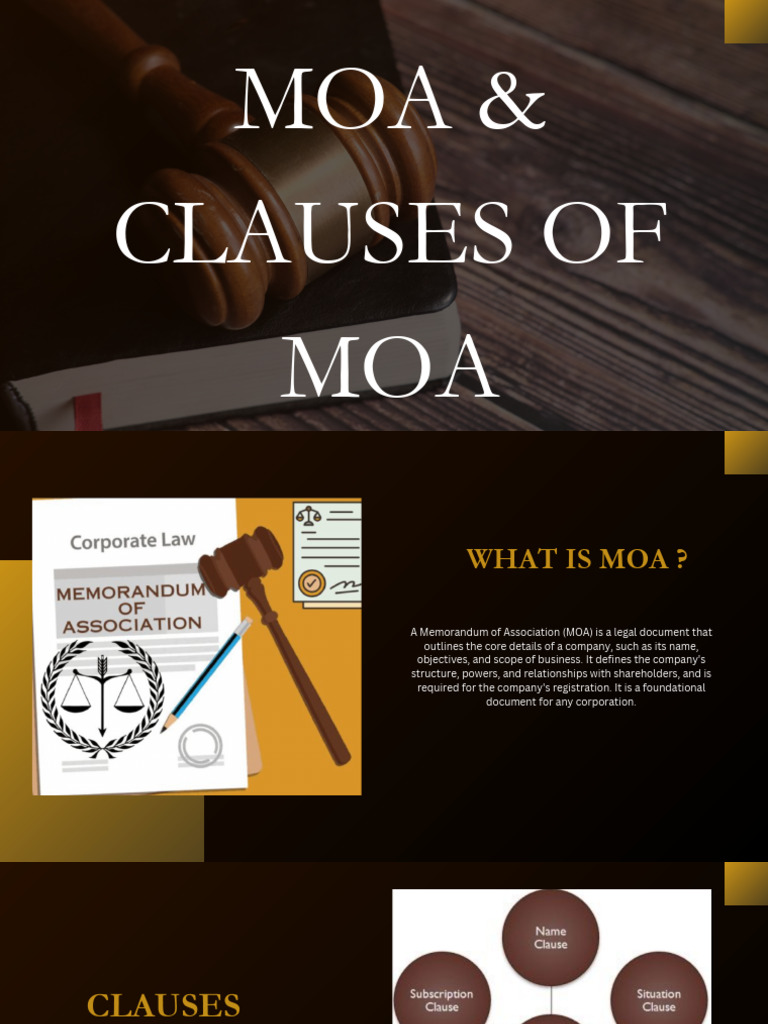Clauses of Moa | PDF | Legal Liability | Limited Liability