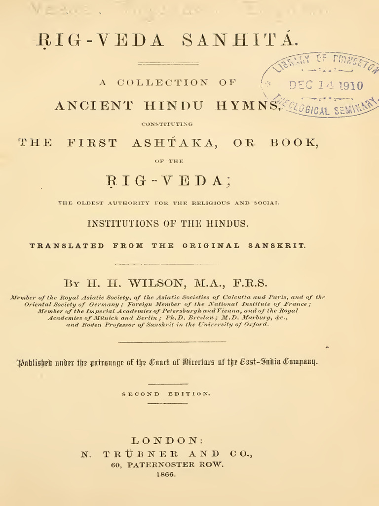 Rig Veda - English 2 | PDF | Hindu Mythology