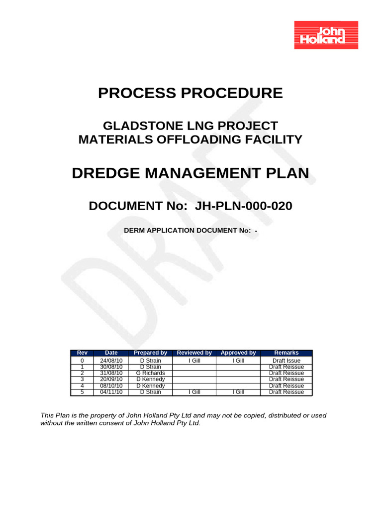 EMP Appendix4 Dredge Management Plan Secure | PDF | Audit | Regulatory ...