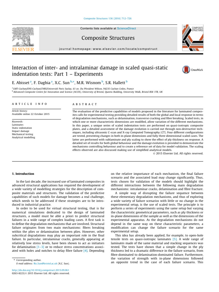 Interaction of Inter - and Intralaminar Damage in Scaled Quasi-Static ...