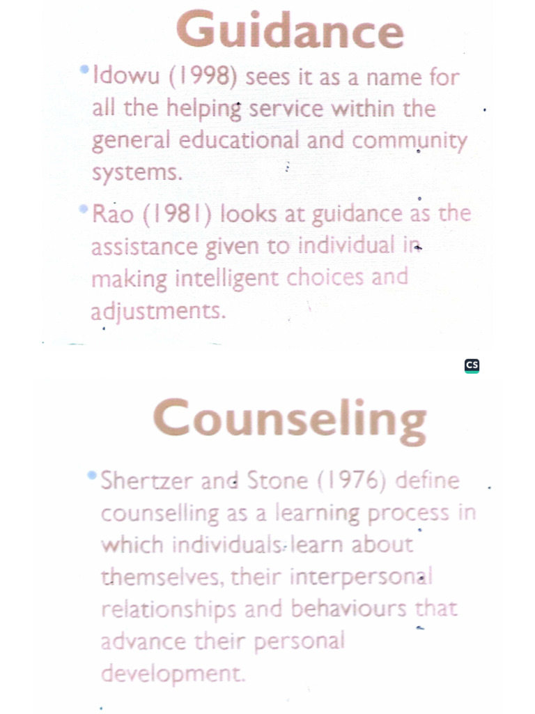 Guidance and Counseling (Ep-221) Notes - 1 | PDF