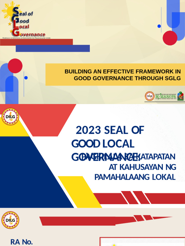 SGLG Framework for Local Governance | PDF | Environment | Economies