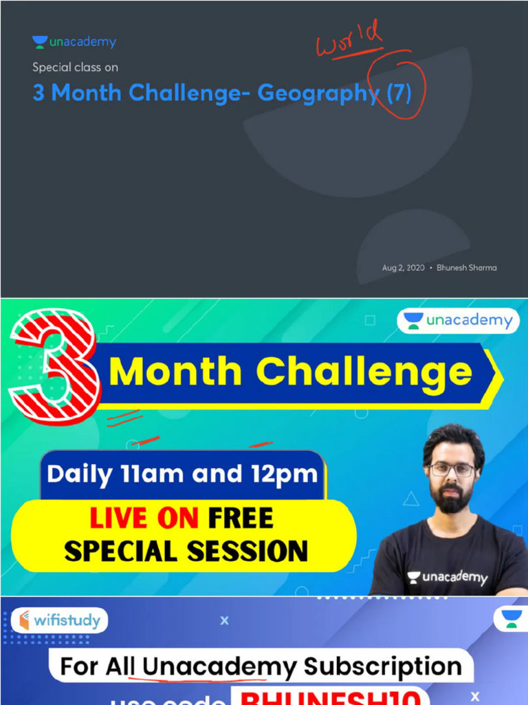 3 Month Challenge - Geography | PDF