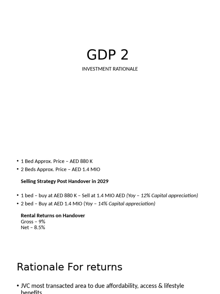 GDP 2 - Invesment Rationale | PDF