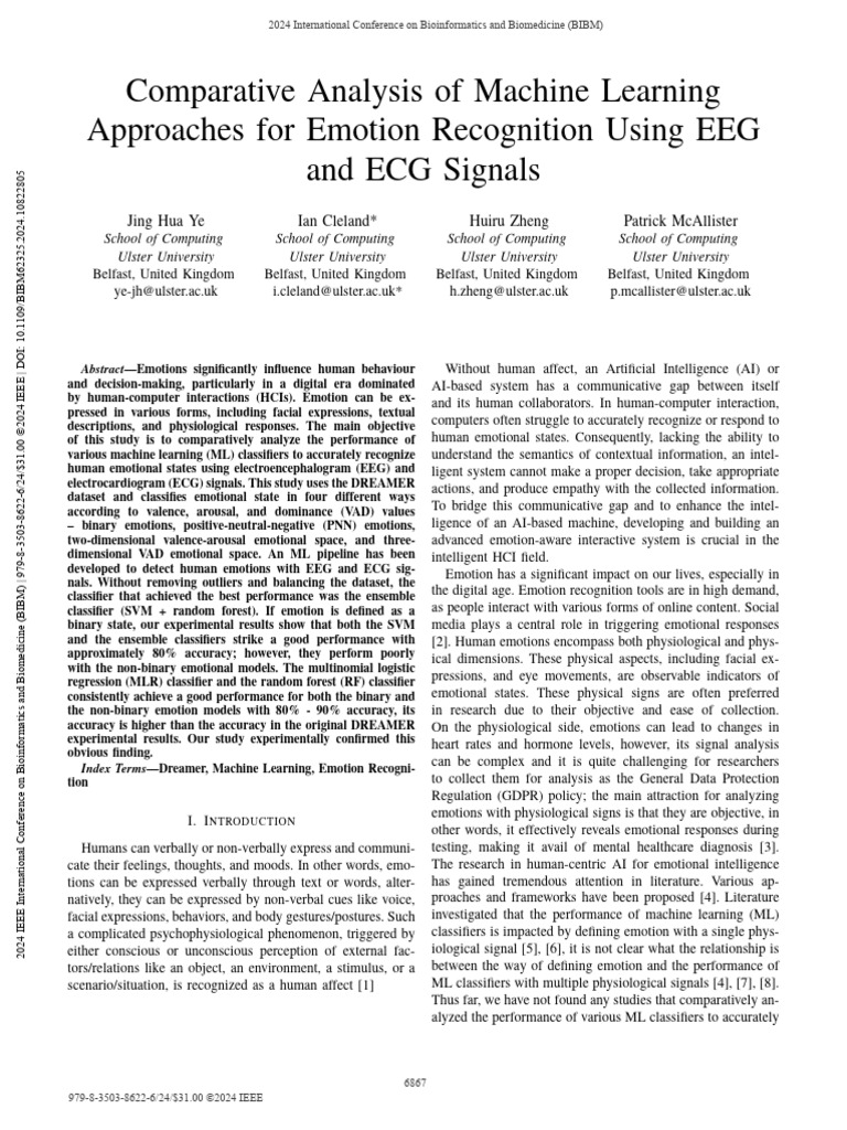 Machine Learning for Emotion Recognition | PDF | Interpolation | Emotions