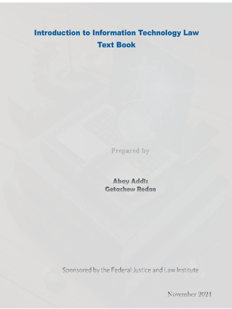 Introduction to Information Technology Law Text Book | PDF | Internet Governance | Information