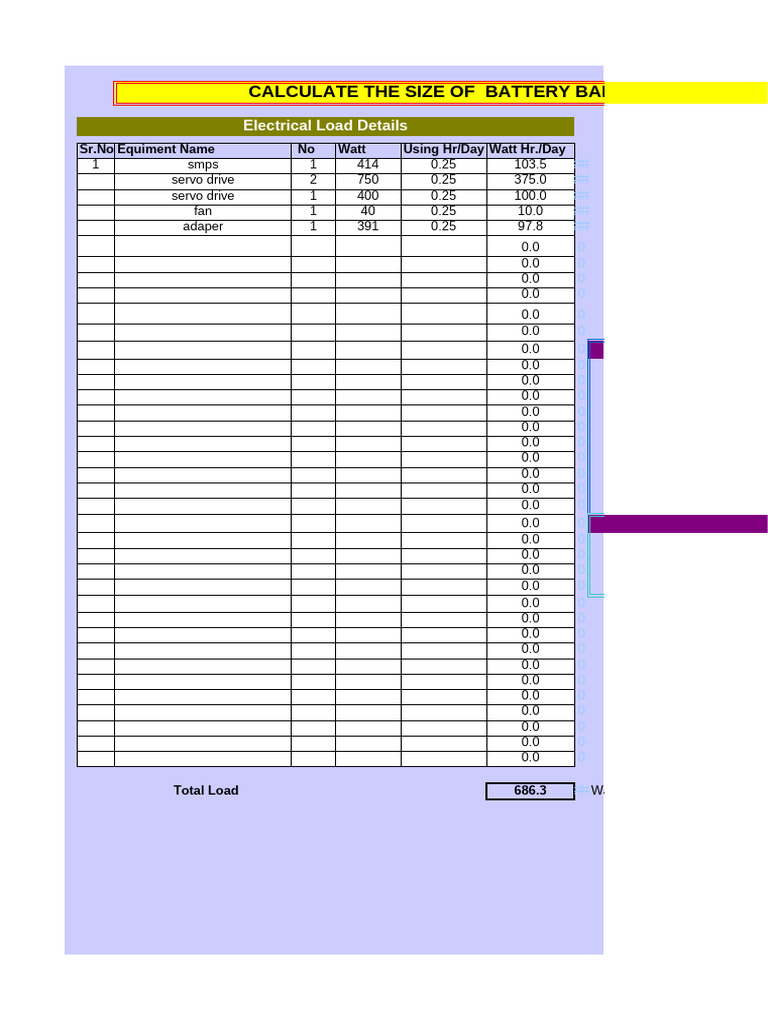 UPS and Battery Sizing Calculator Guide | PDF | Power Inverter ...