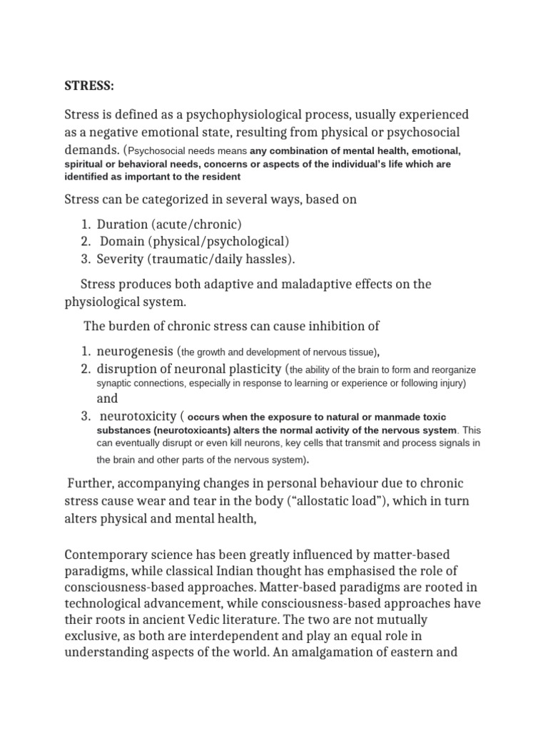 Stress Management Notes Compiled Part 2 | PDF | Stress (Biology ...