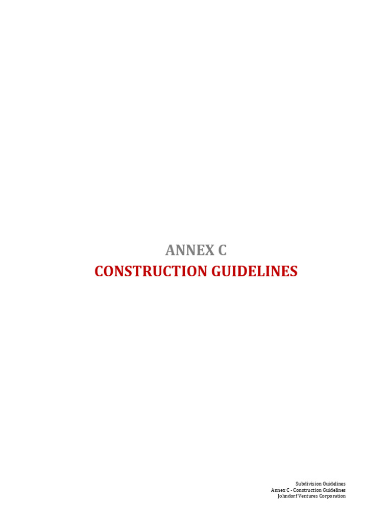 Annex C - Construction Guidelines | PDF