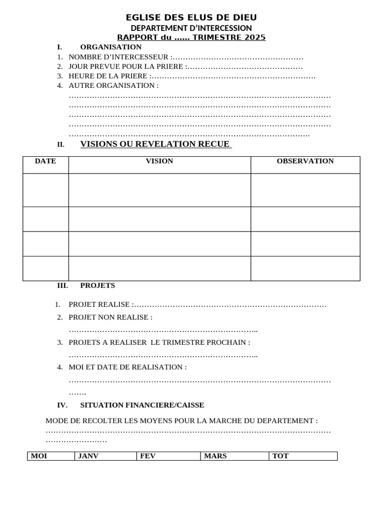 Rapport Intercession | PDF