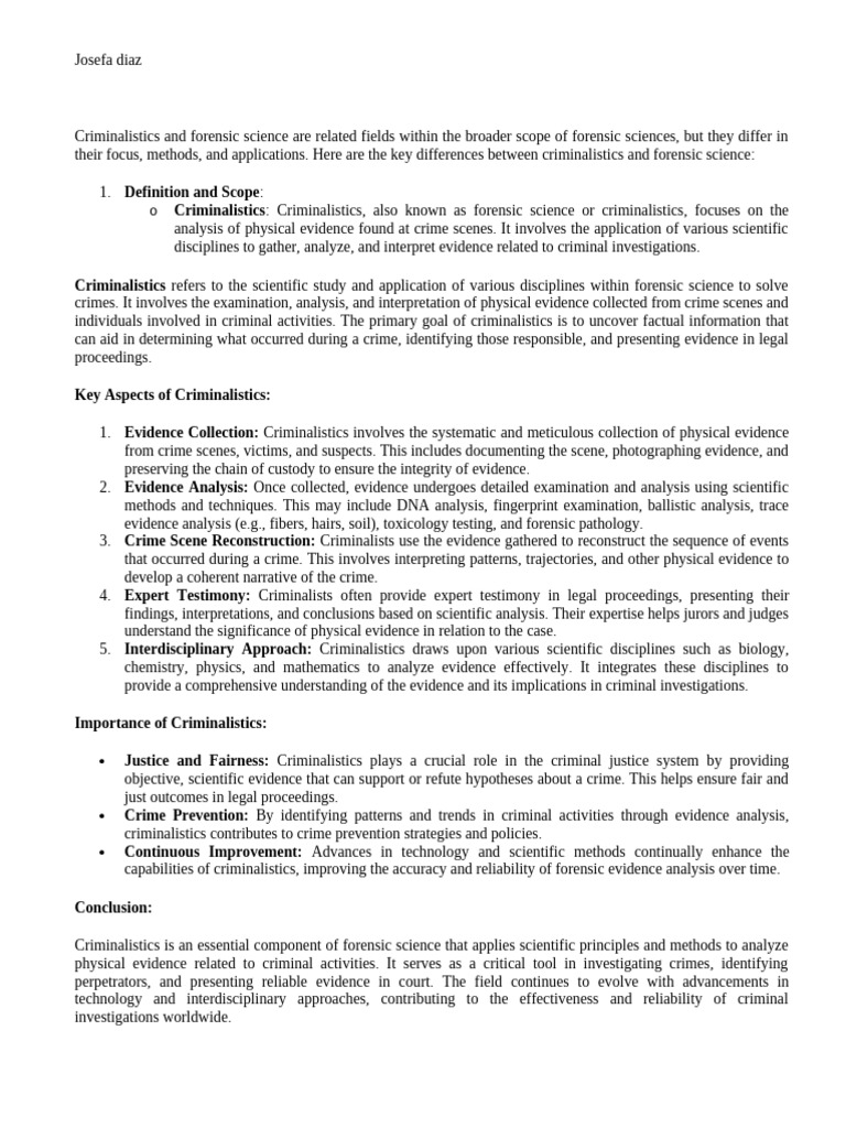 Group 2 Science of Criminalistics | PDF | Forensic Science | Crime Scene