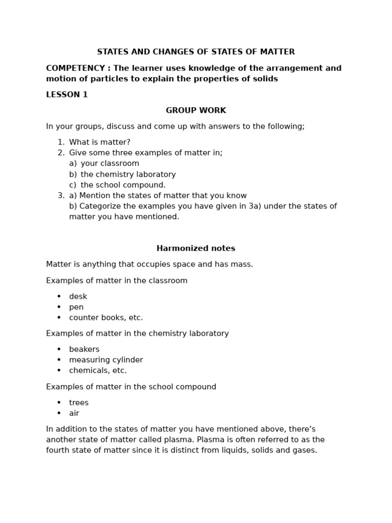 States and Changes of States of Matter-4 | PDF | Gases | Liquids